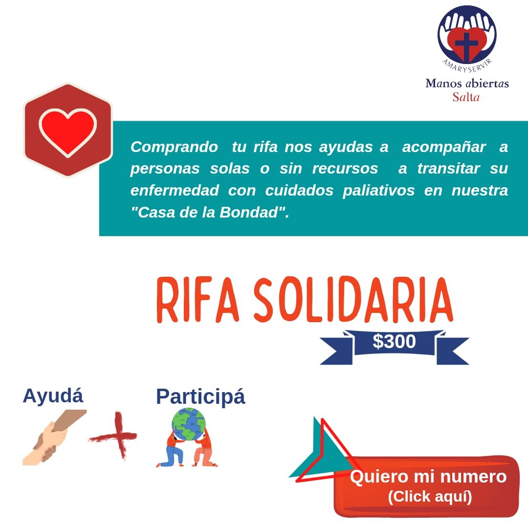 ¡Rifa Solidaria! – Manos Abiertas